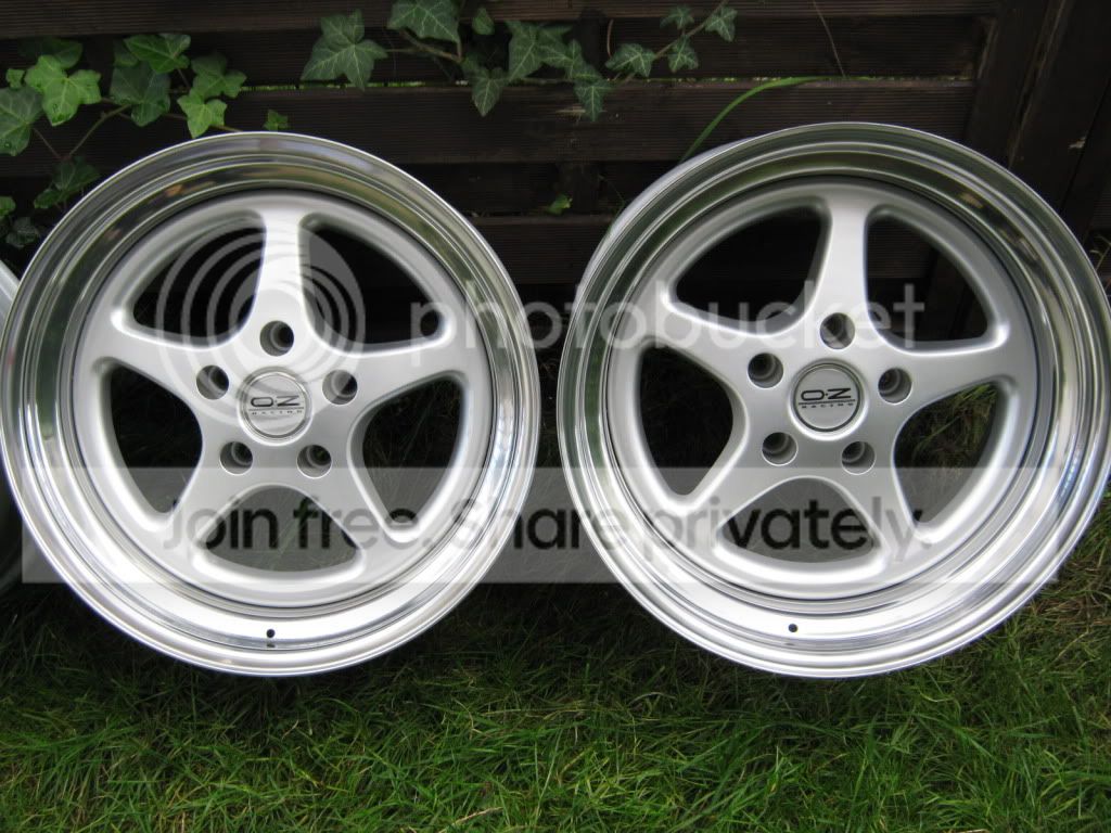 5x120 staggered modular OZ Mito III, refinished,17x8.5 & 10, huge lips ...
