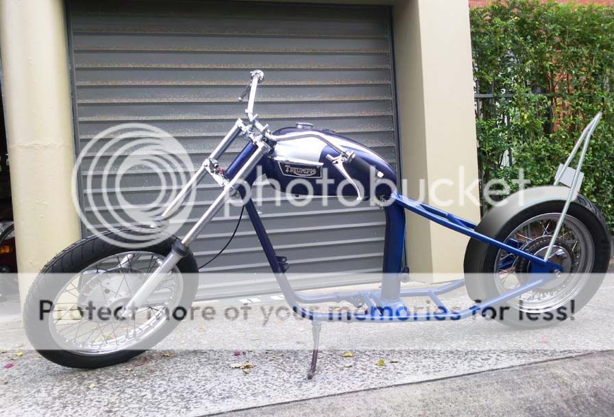 '73 TR6RV bobber project - Choppers Australia